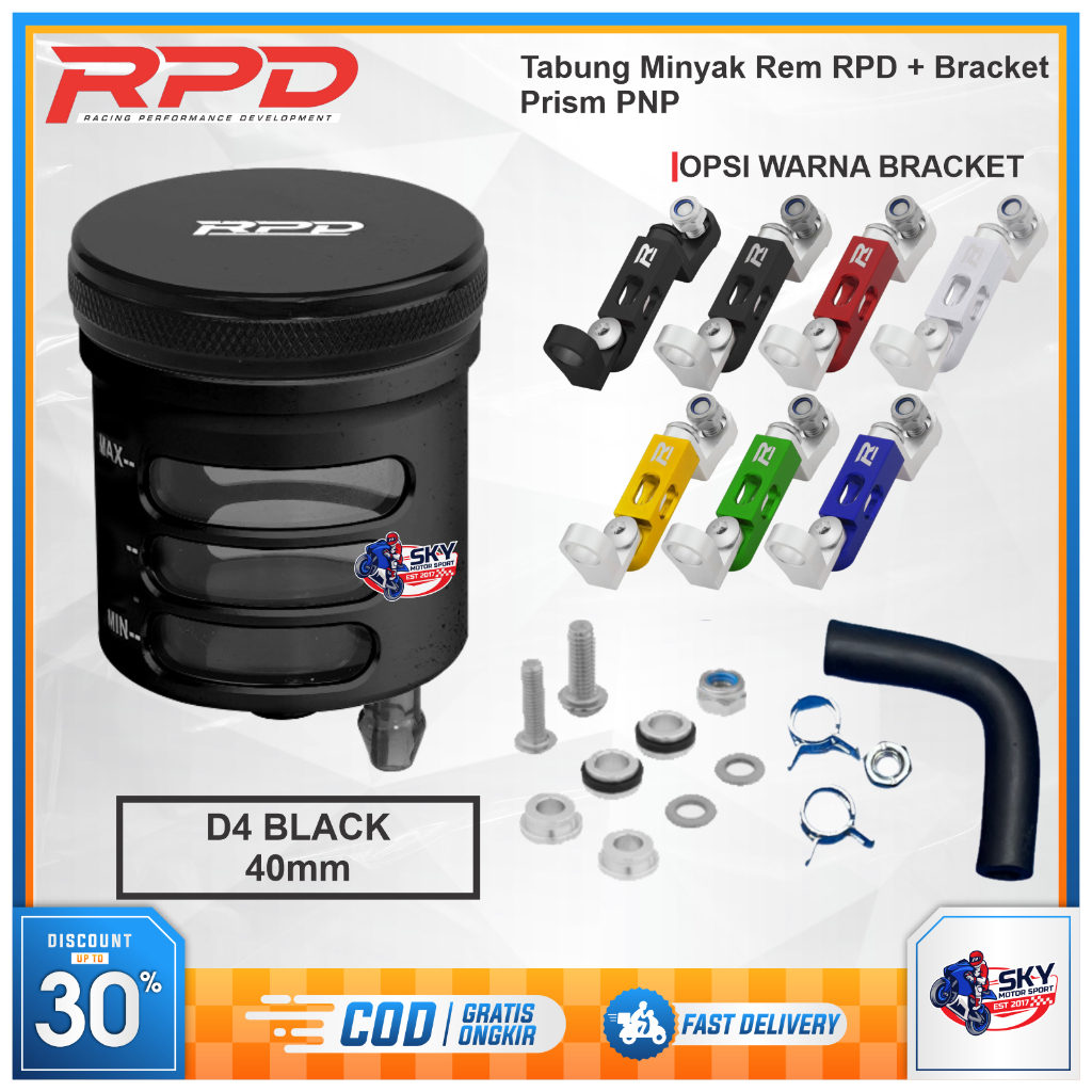 Jual Tabung Minyak Rem RPD + Bracket Prism + Selang PNP S1 D2 D4 Force ...