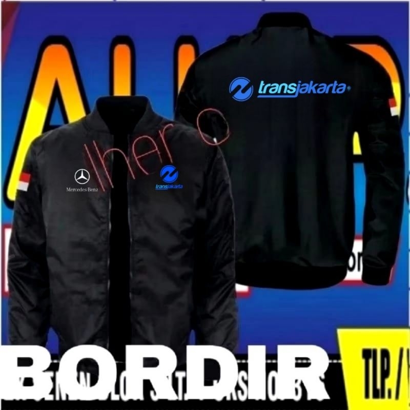 Jual Jaket bordir Transjakarta jaket Mercedes Benz jaket bomber ...
