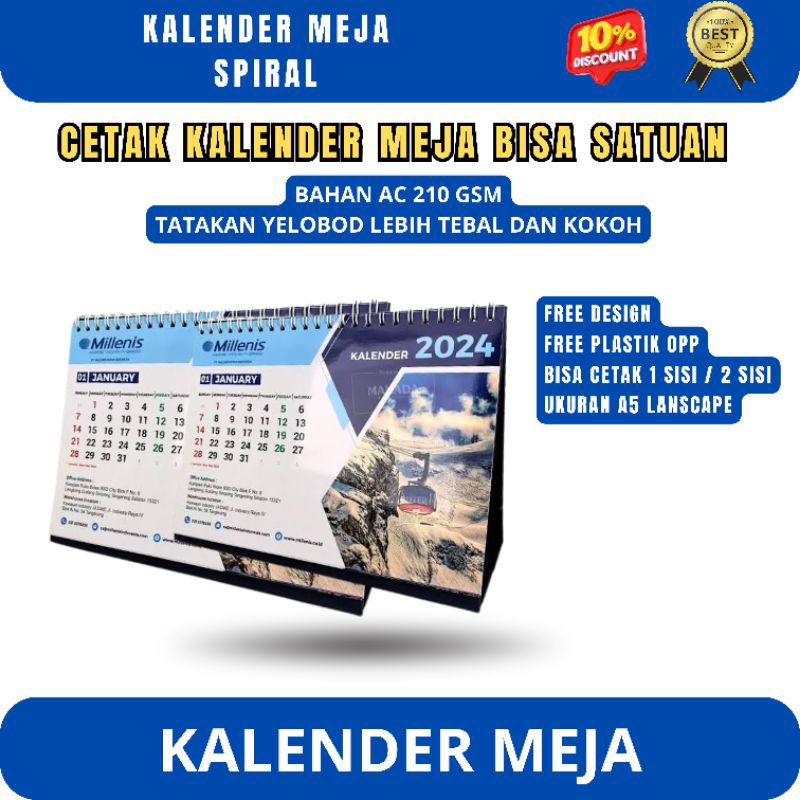 Jual kalender meja 2025 / kalender duduk 2025/ kalender kerja spiral ...