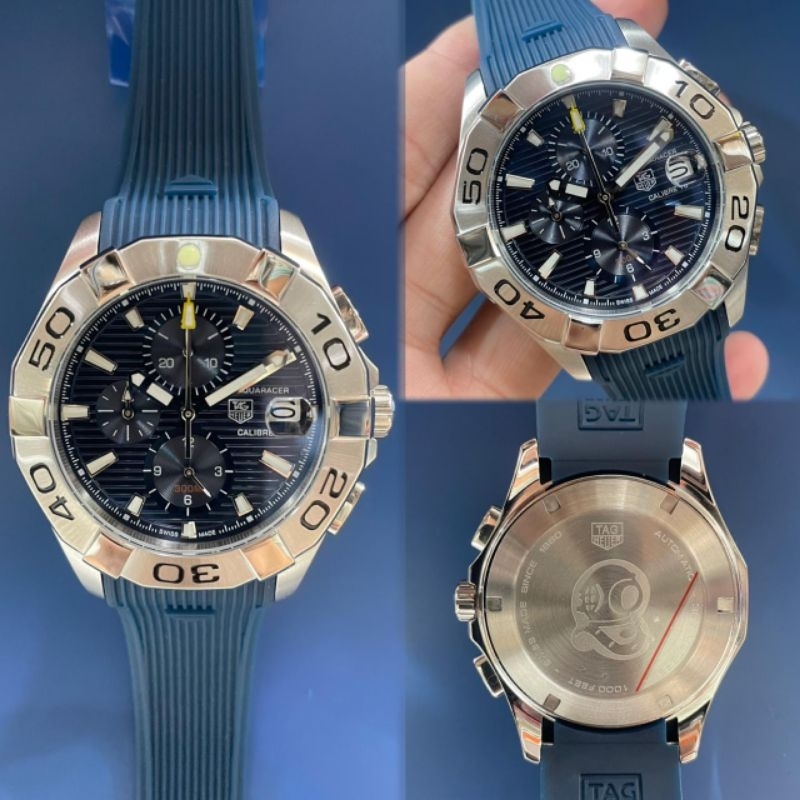 Jual JAM TANGAN PRIA TAG HEUER AQUARACER SILVER BIRU JAPAN QUARTZ SUPER ...
