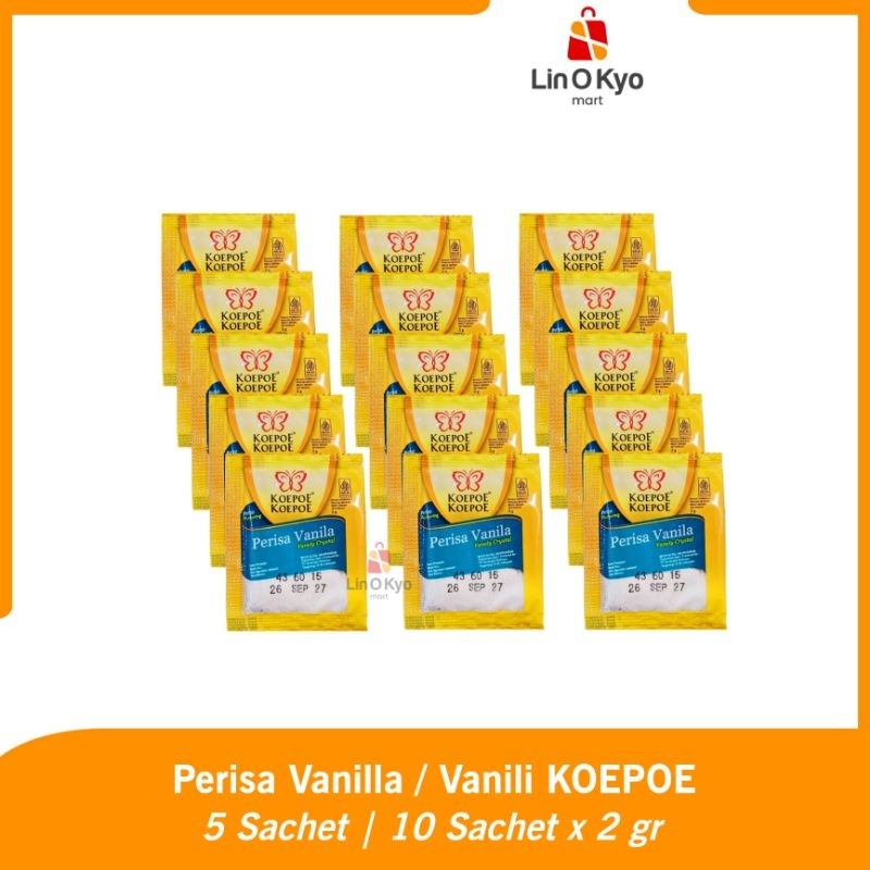 Jual KOEPOE Perisa Vanila/Vanili (Renceng 5/10 Sachet x 2gr) | Shopee ...