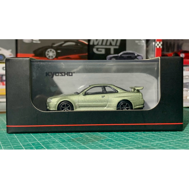 Jual Nissan Skyline GT-R (BNR34) Light Green Metallic KYOSHO | Shopee ...