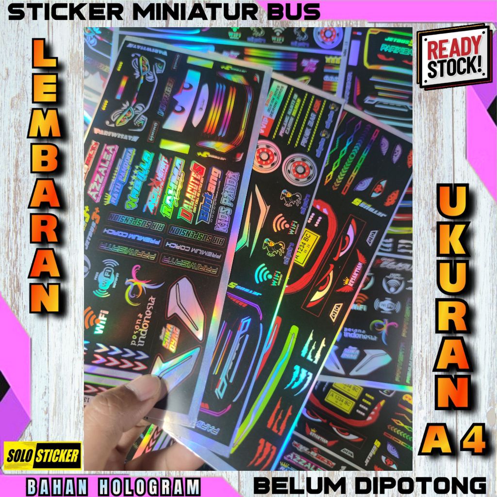 Jual Stiker Lampu RGB Bus Miniatur Motif Batik Head Lamp RGB Miniatur ...