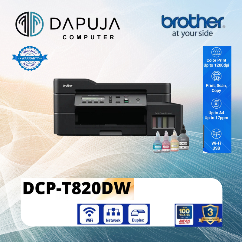 Jual Printer Brother DCP-T820DW ADF Multifungsi Printer Duplex Wif ...
