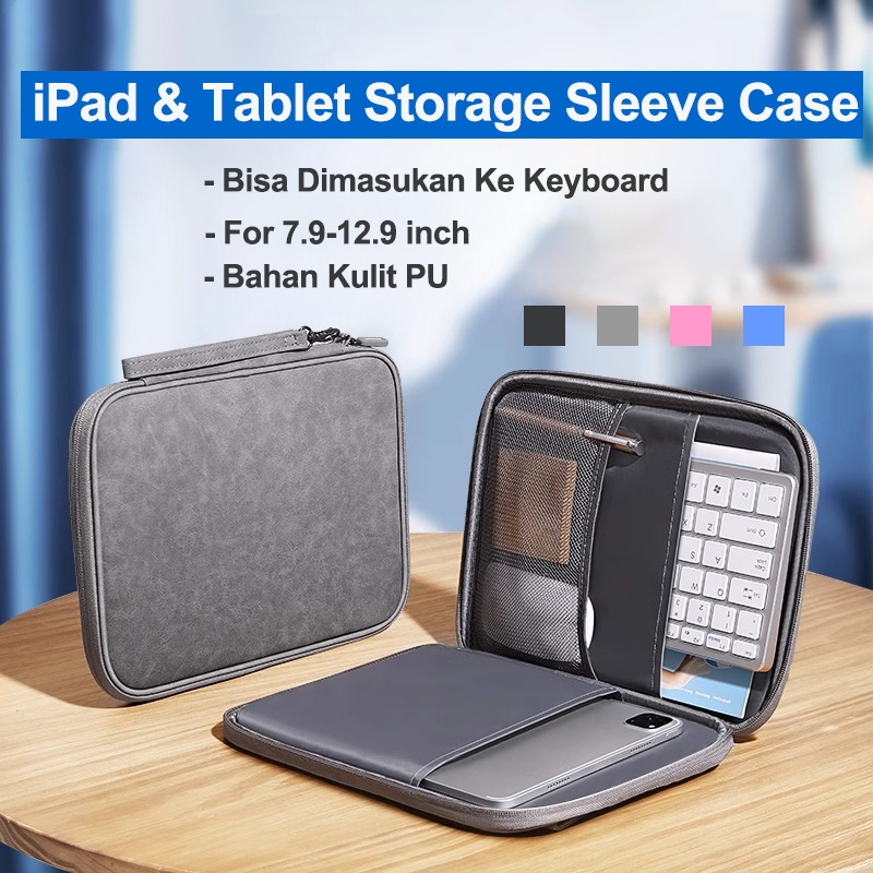 Jual Tas Tablet iPad Pelindung Kulit PU Sleeve Pouch Tablet Case 8-13 ...