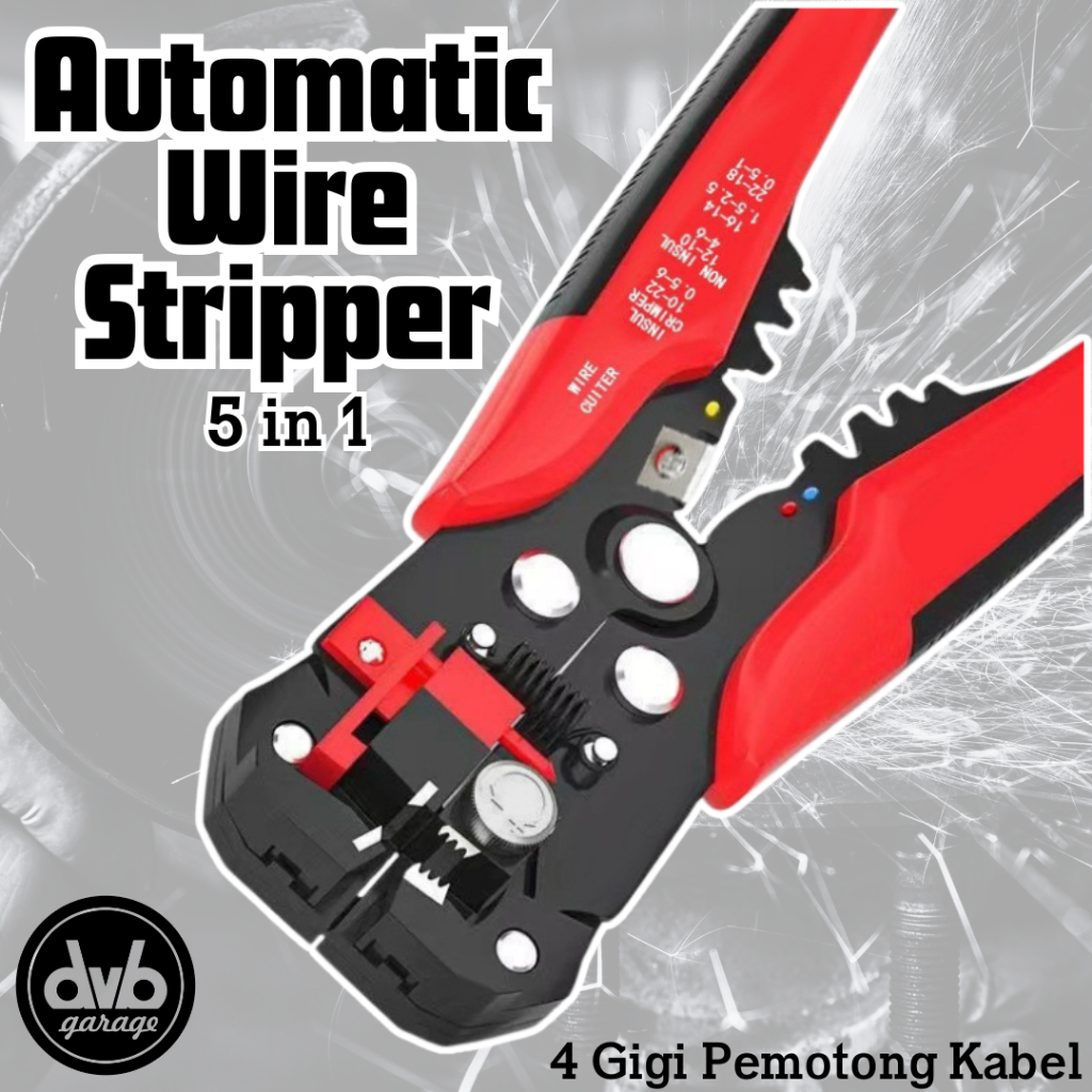 Jual AUTOMATIC WIRE STRIPPER 5 IN 1 TANG CRIMPING KUPAS KABEL PEMOTONG PENGUPAS STRIP PLIERS ...