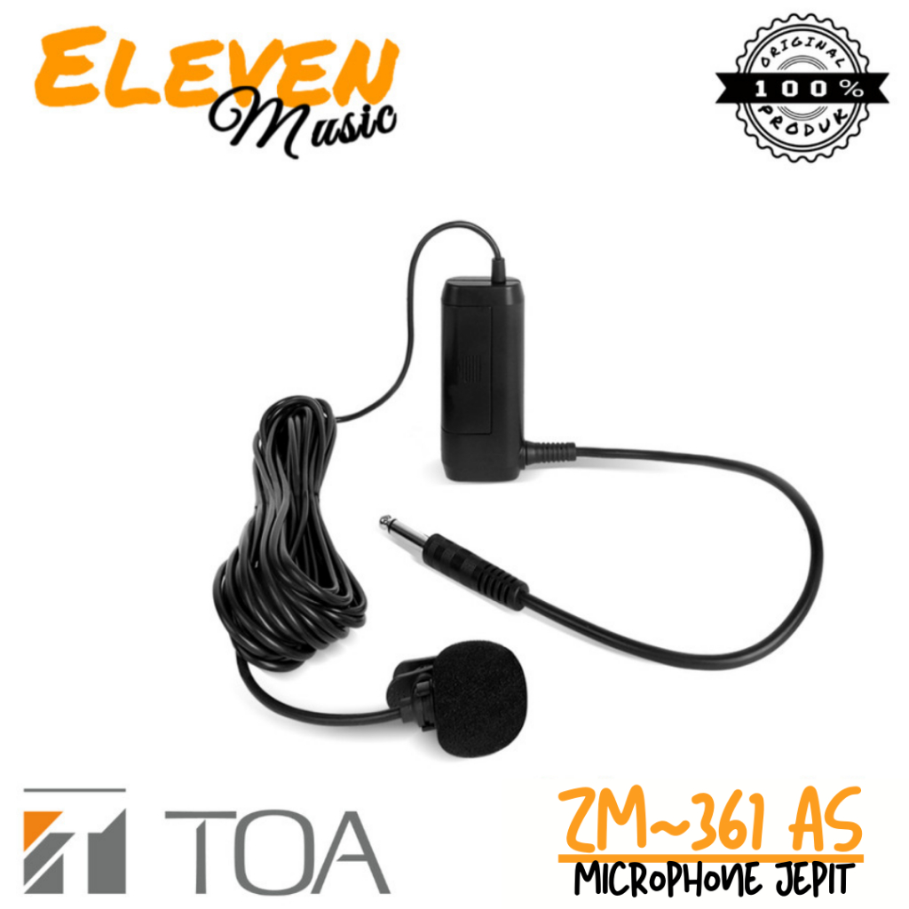 Jual Toa Microphone Clip On Mic ZM-361 Mic Jepit Mikrofon Imam ZM361AS ...
