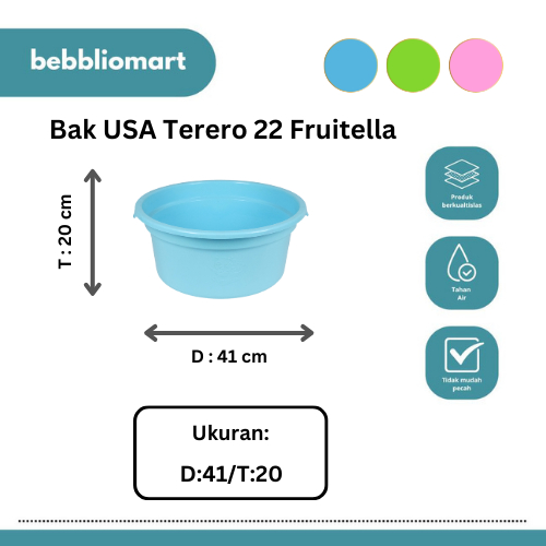 Jual BAK USA 22 TERERO FRUITELLA WANKY - Wadah Besar Bulat Tampung Air ...