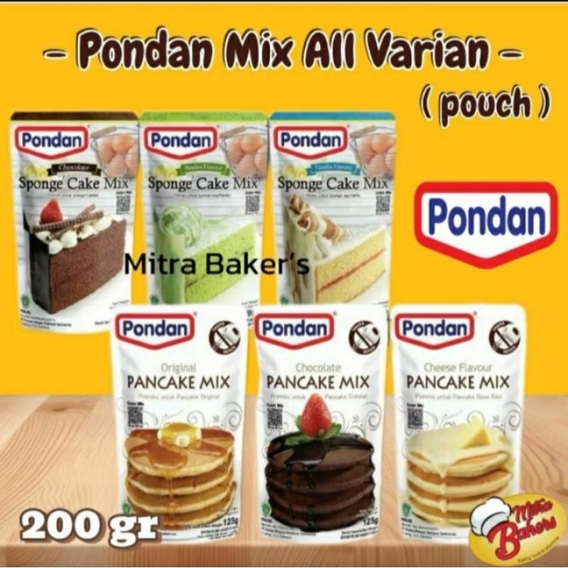 Jual PONDAN MIX ALL VARIAN(SPONGE CAKE COKLAT, SPONGE CAKE PANDAN ...