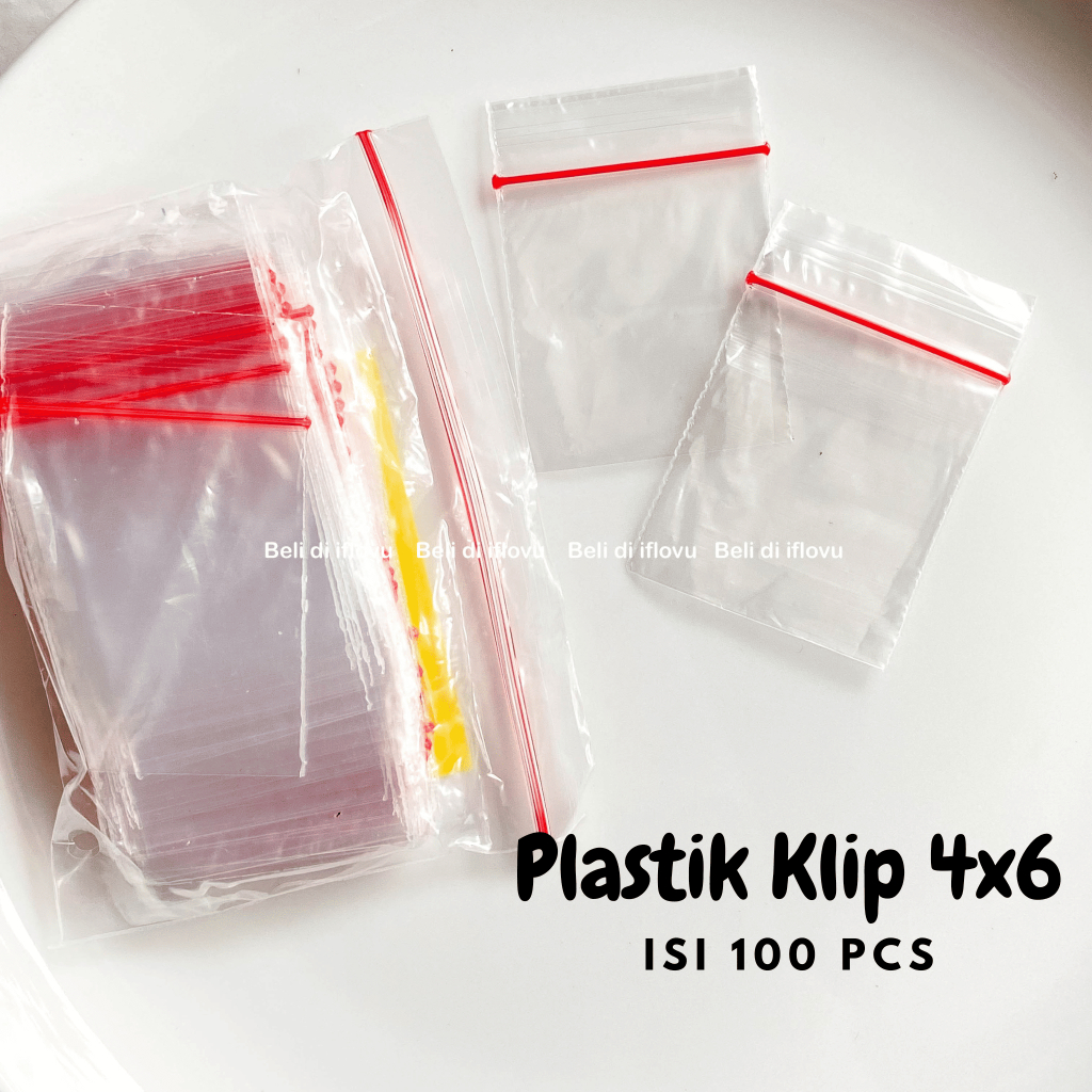 Jual Plastik Klip Kecil 4x6 cm isi 100 pcs | plastik packaging bening ...