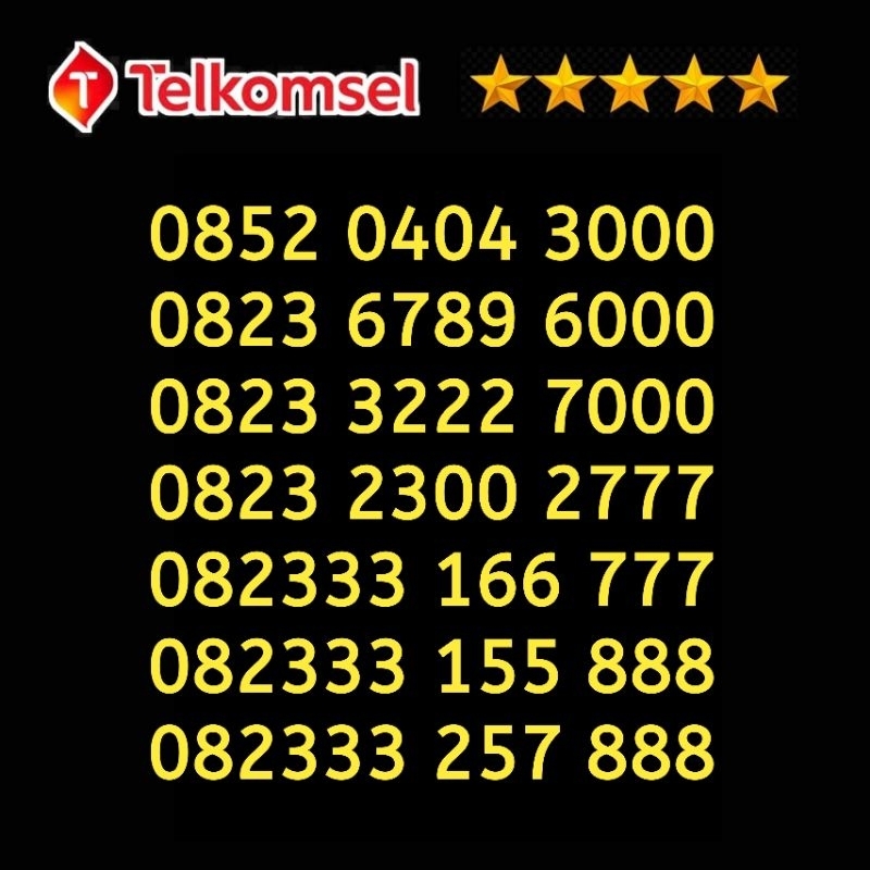 Jual Kartu Perdana Nomor Cantik Telkomsel Prabayar 12 Digit 4G/5G SimPATI Loop As 111 222 333 ...