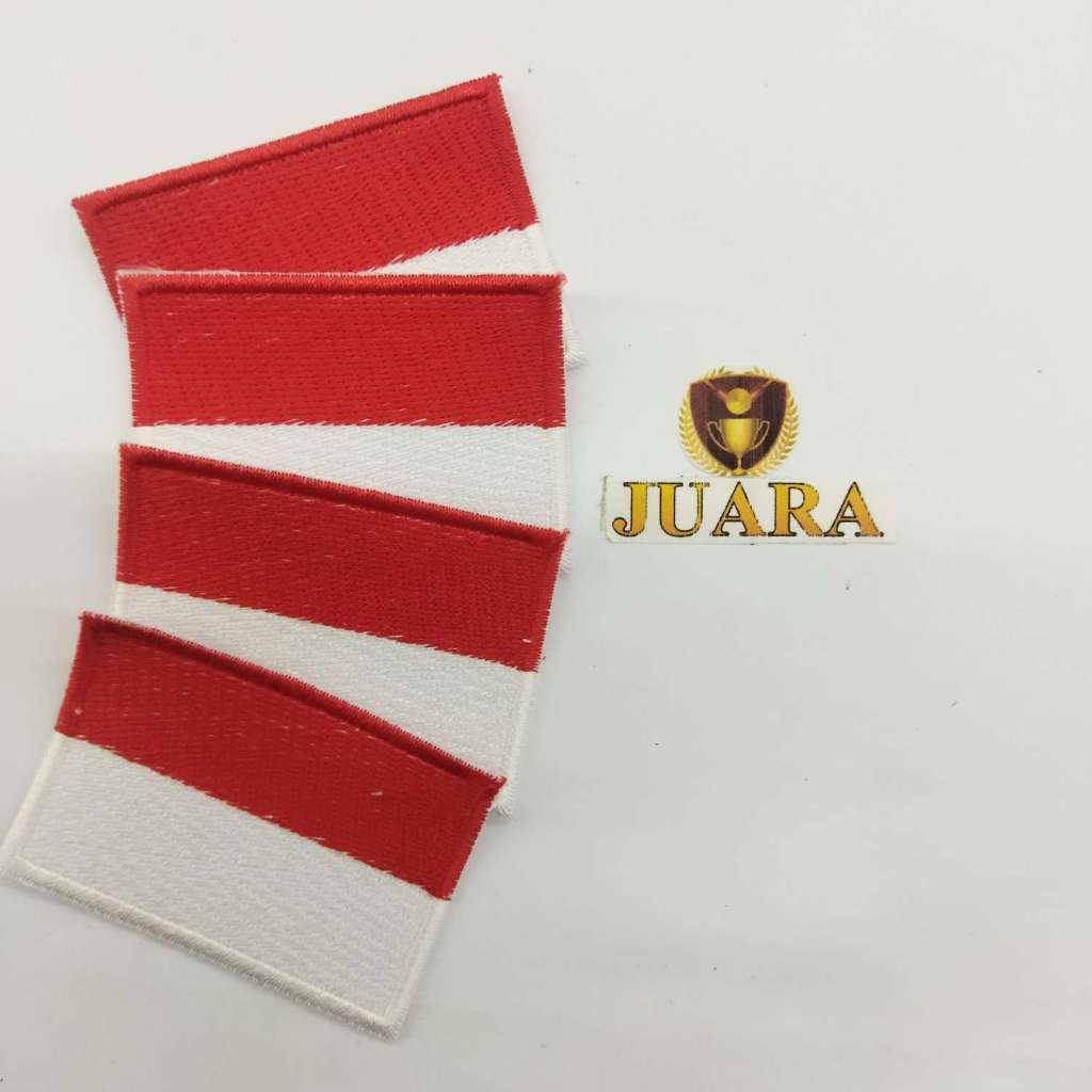 Jual LOGO/BED/PADGE MERAH PUTIH 4x6 CM BORDIR/ LAMBANG BENDERA/LAMBANG ...