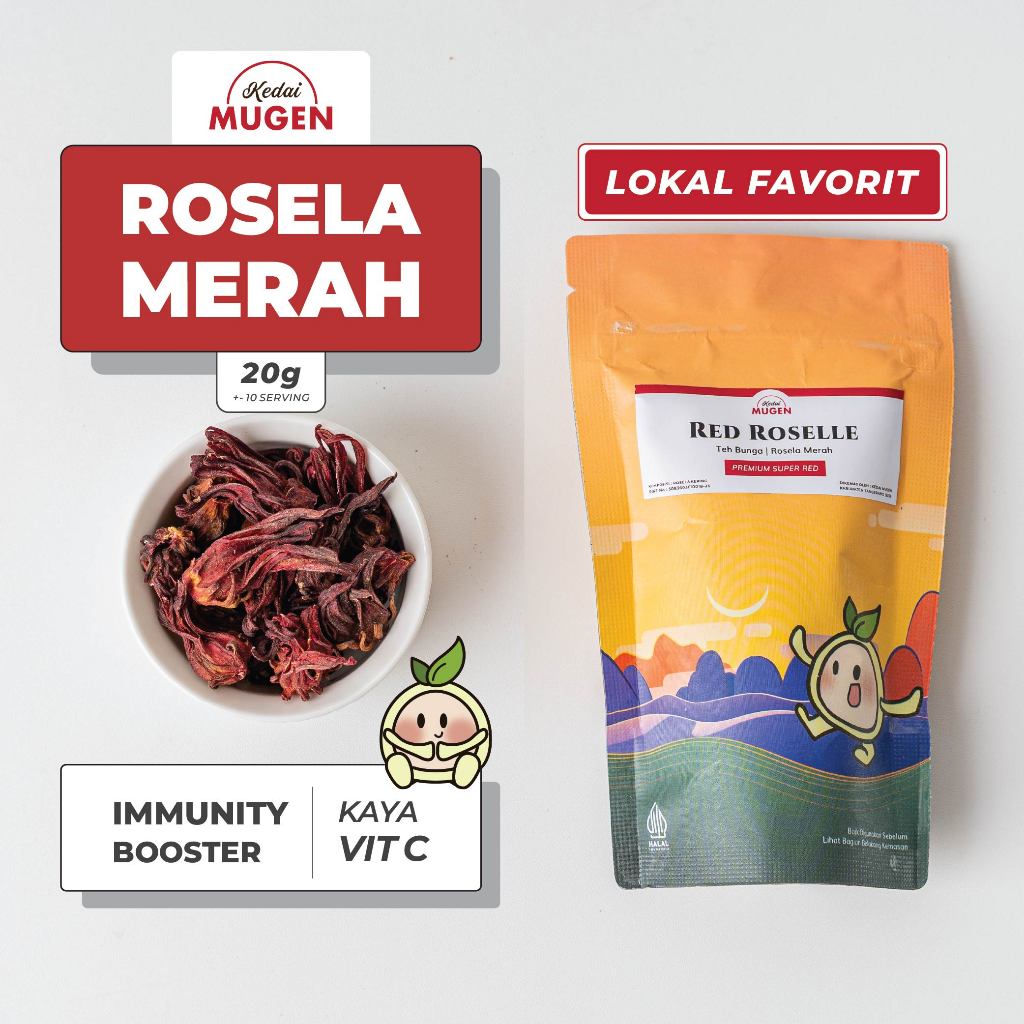 Jual Kedai Mugen - Red Rosella Tea/ Teh Bunga Rosela Merah 20g | Shopee Indonesia