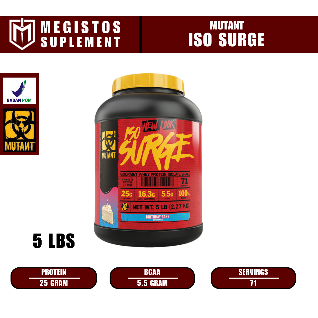 Jual Mutant Iso Surge Gourment Whey Protein Isolate Shake 73 servings ...