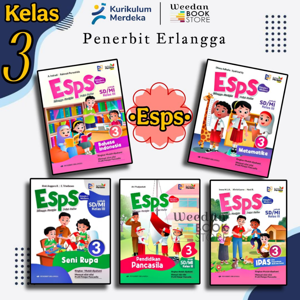 Jual [ ORI ERLANGGA ] ESPS kelas 3 Sd Kurikulum Merdeka Revisi Terbaru | Shopee Indonesia