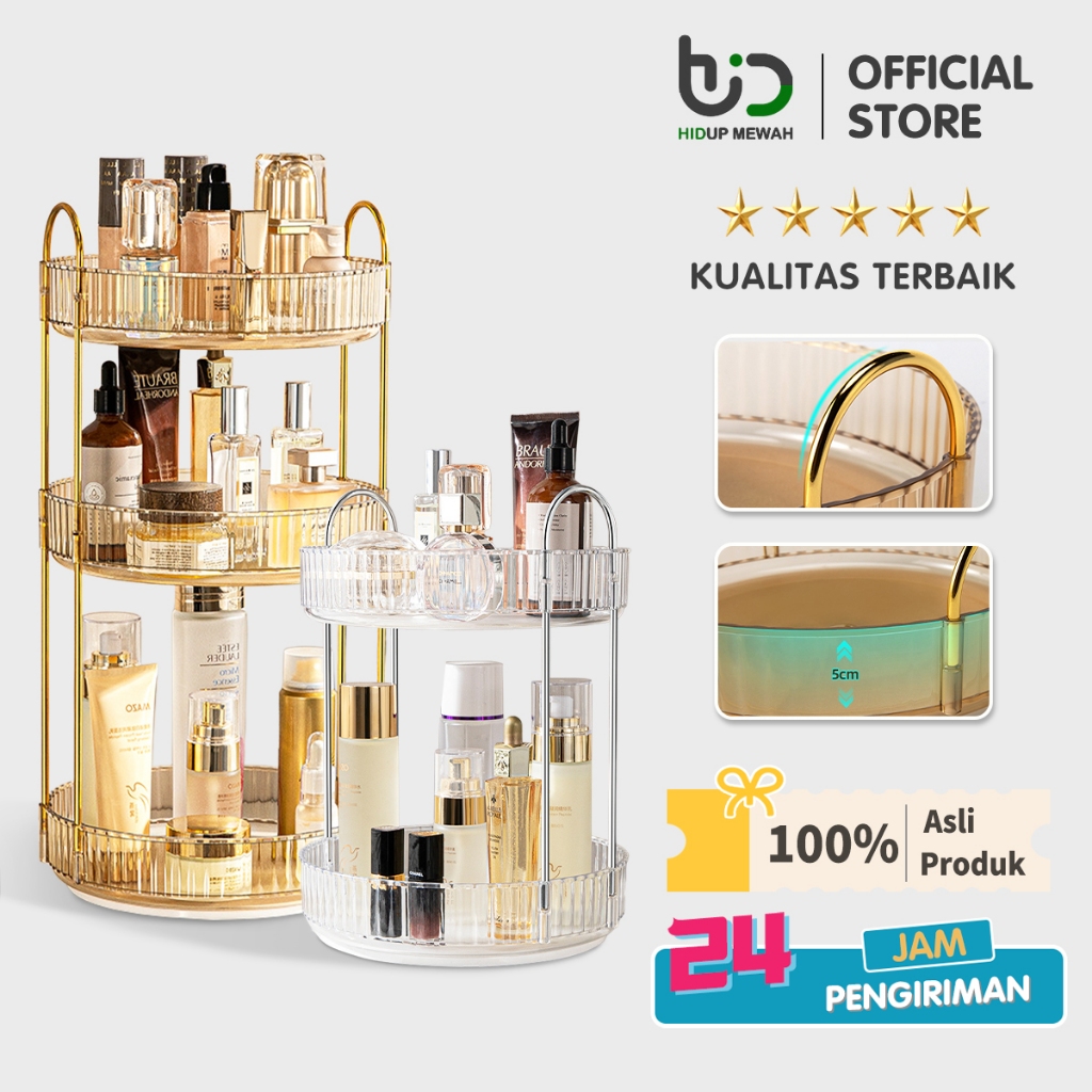 Jual Hidup Mewah Pabrik lokal Rak Makeup 360° Rak Make Up Kosmetik ...