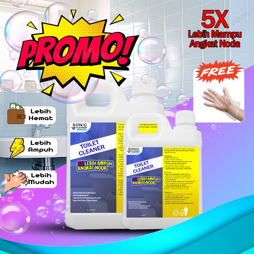 Jual SONIC Toilet Cleaner Pembersih Noda dan Kerak Membandel di Toilet ...