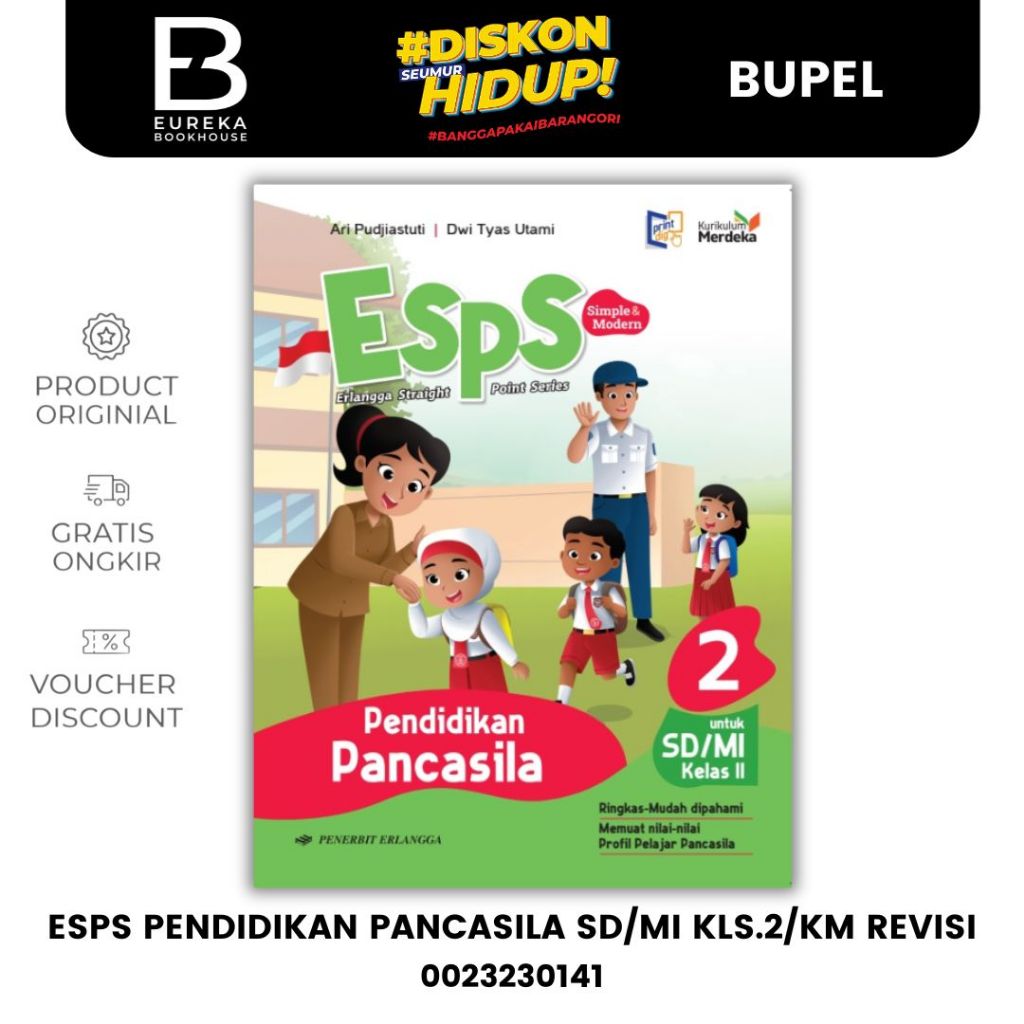 Jual ERLANGGA - ESPS PENDIDIKAN PANCASILA SD/MI KELAS 2 - KURIKULUM MERDEKA REVISI | Shopee ...