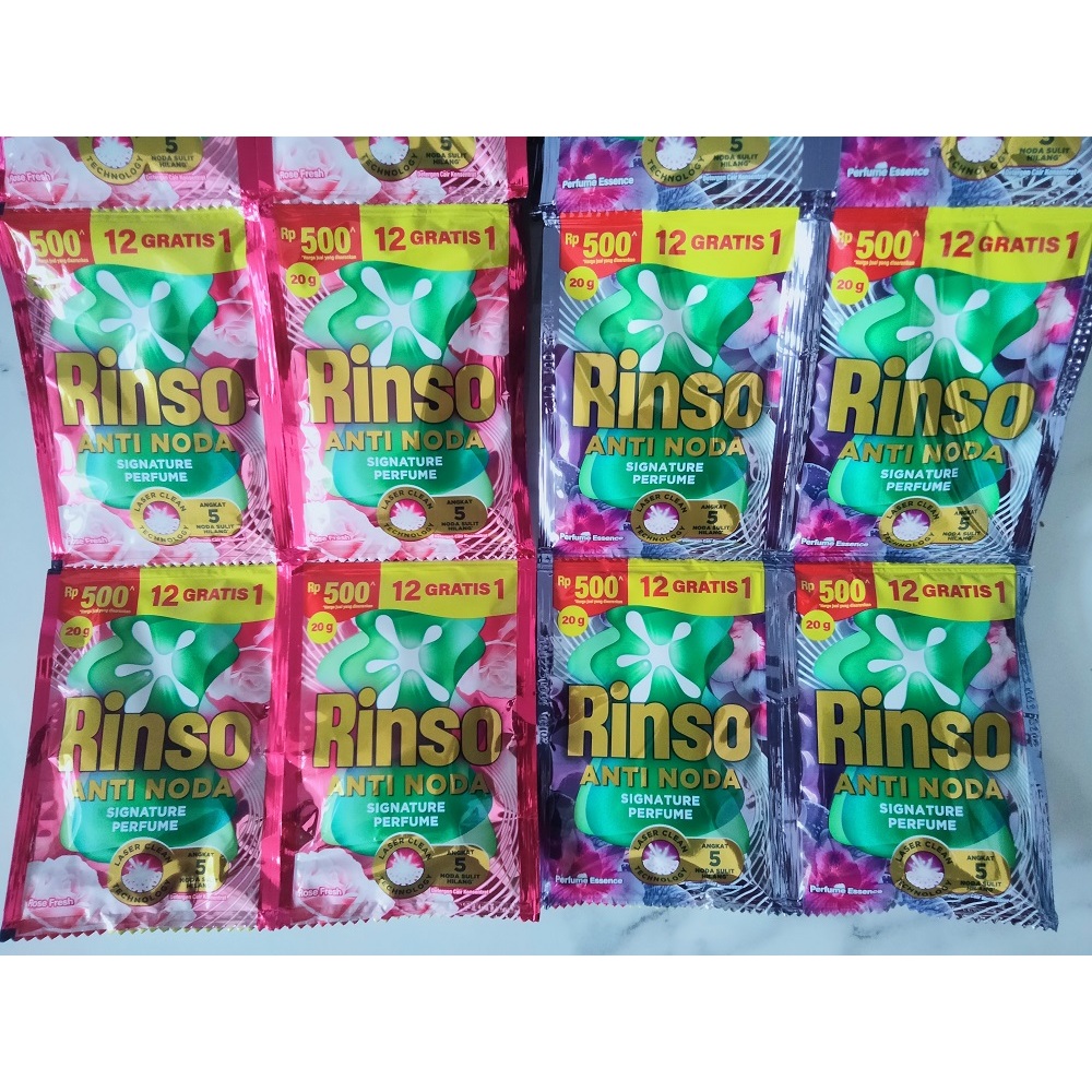 Jual Rinso Sachet 1 dus 104 sachet (20gr) - sabun cuci baju cair purple ...