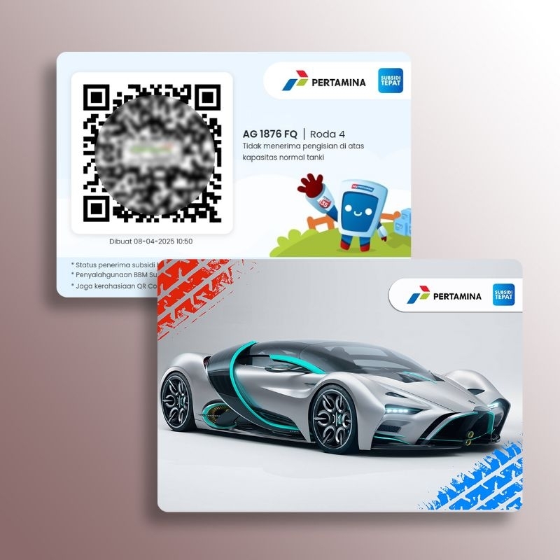 Jual CETAK BARCODE MY PERTAMINA BAHAN PVC CARD 2 SISI | Shopee Indonesia