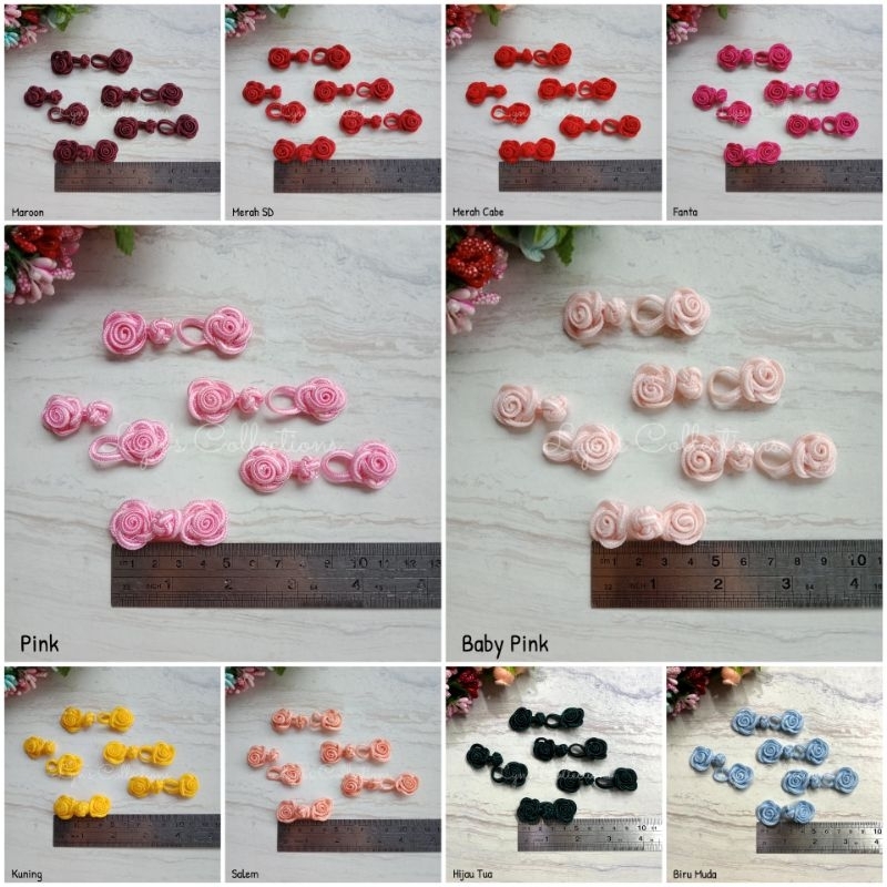 Jual (1 kancing) Kancing Shanghai Cheongsam | Kancing Cina Rose (Model ...