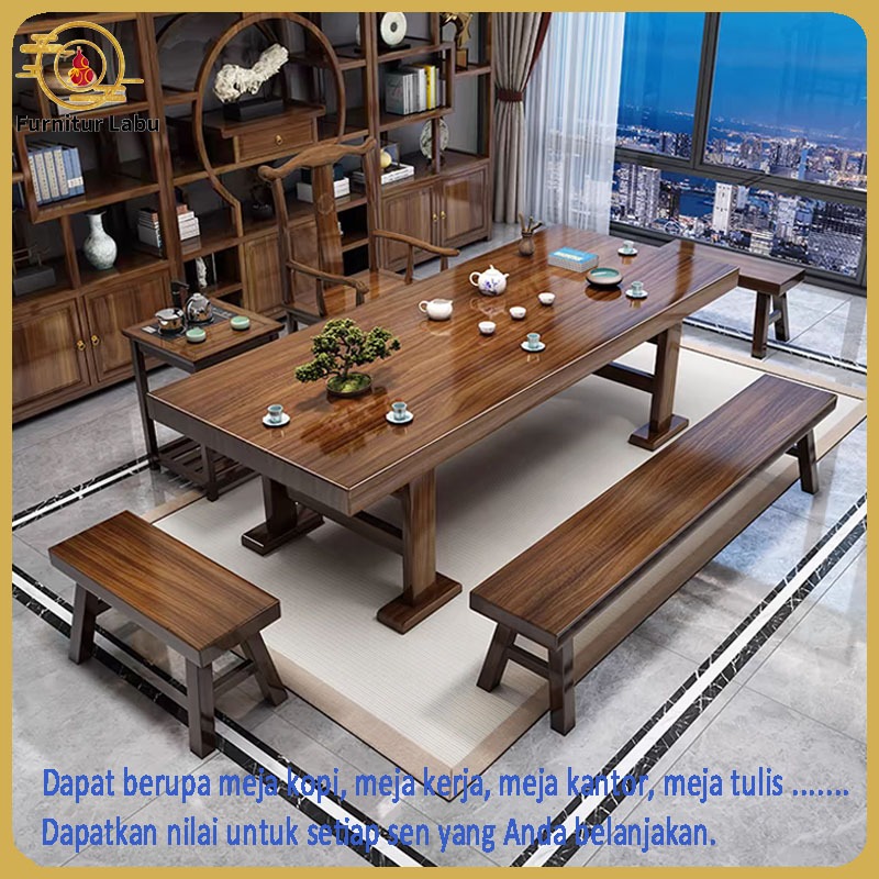 Jual Meja teh kayu ek / meja teh kayu solid / meja teh Cina baru / meja ...