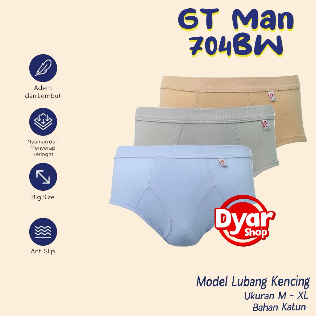 Jual CD GT Man 704 / 704Bw WARNA | Celana Dalam Pria Dewasa Warna Polos ...