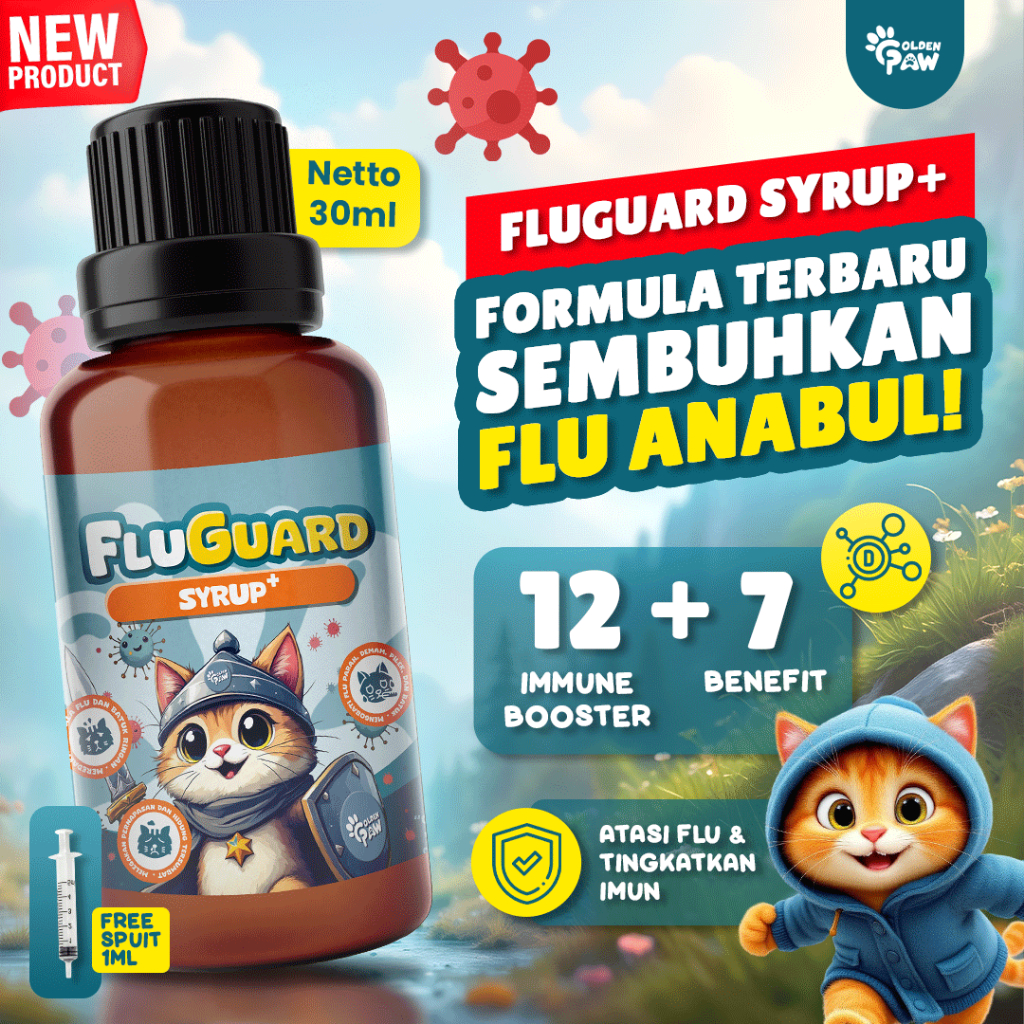 Jual Golden Paw - FLUGUARD SYRUP 30 ML Obat Flu & Batuk Kucing Rasa ...