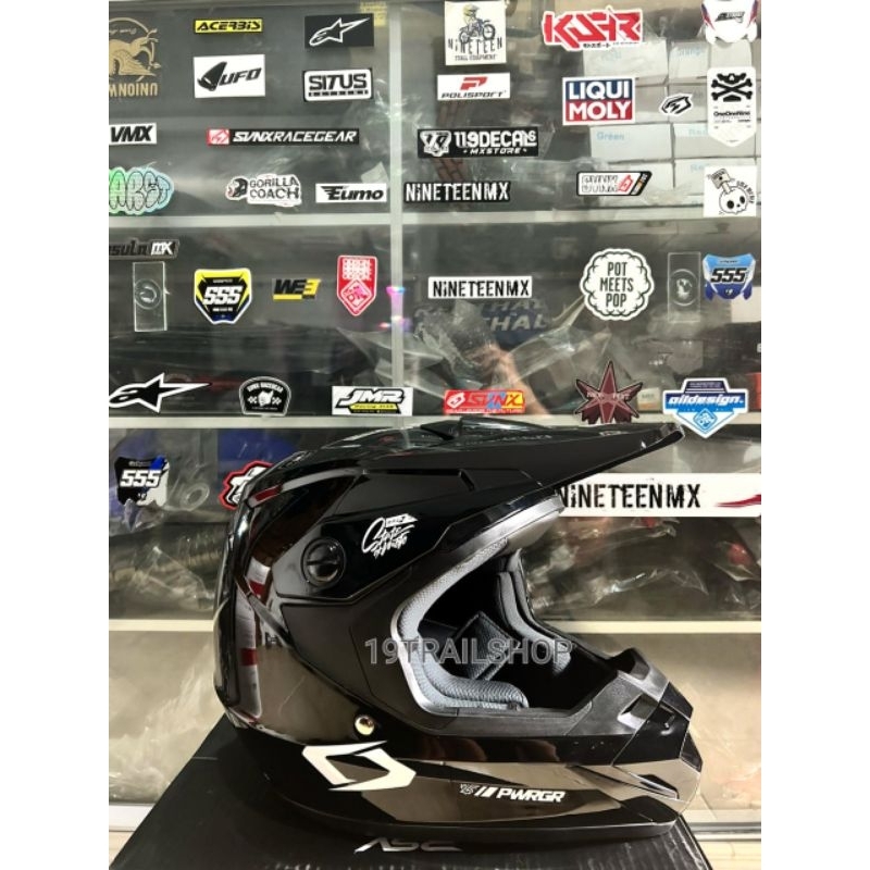 Jual HELM CROSS ORCA RSV BLACK OUT POLISH | Shopee Indonesia