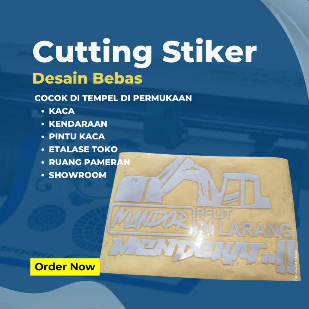 Jual HAMCOS Cutting Stiker Custom Tulisan Gambar di Tempel Kaca ...
