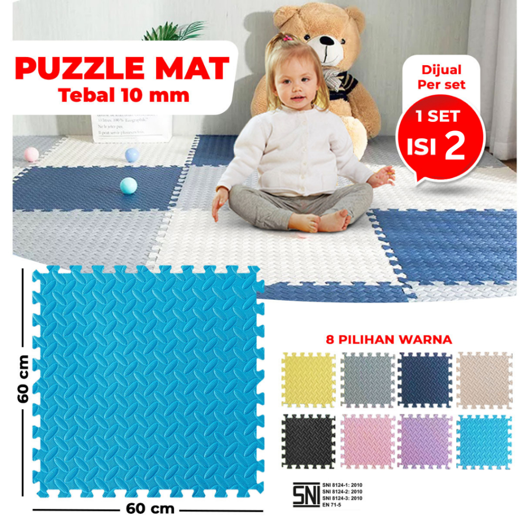 Jual SPEEDS Matras Eva Puzzle Mate Evamat Tebal 10mm Isi 2 pcs + Sisi ...