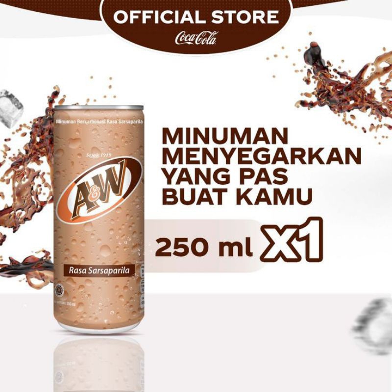 Jual A&W sarsaparila root beer kaleng 250 ml - 1 dus | Shopee Indonesia