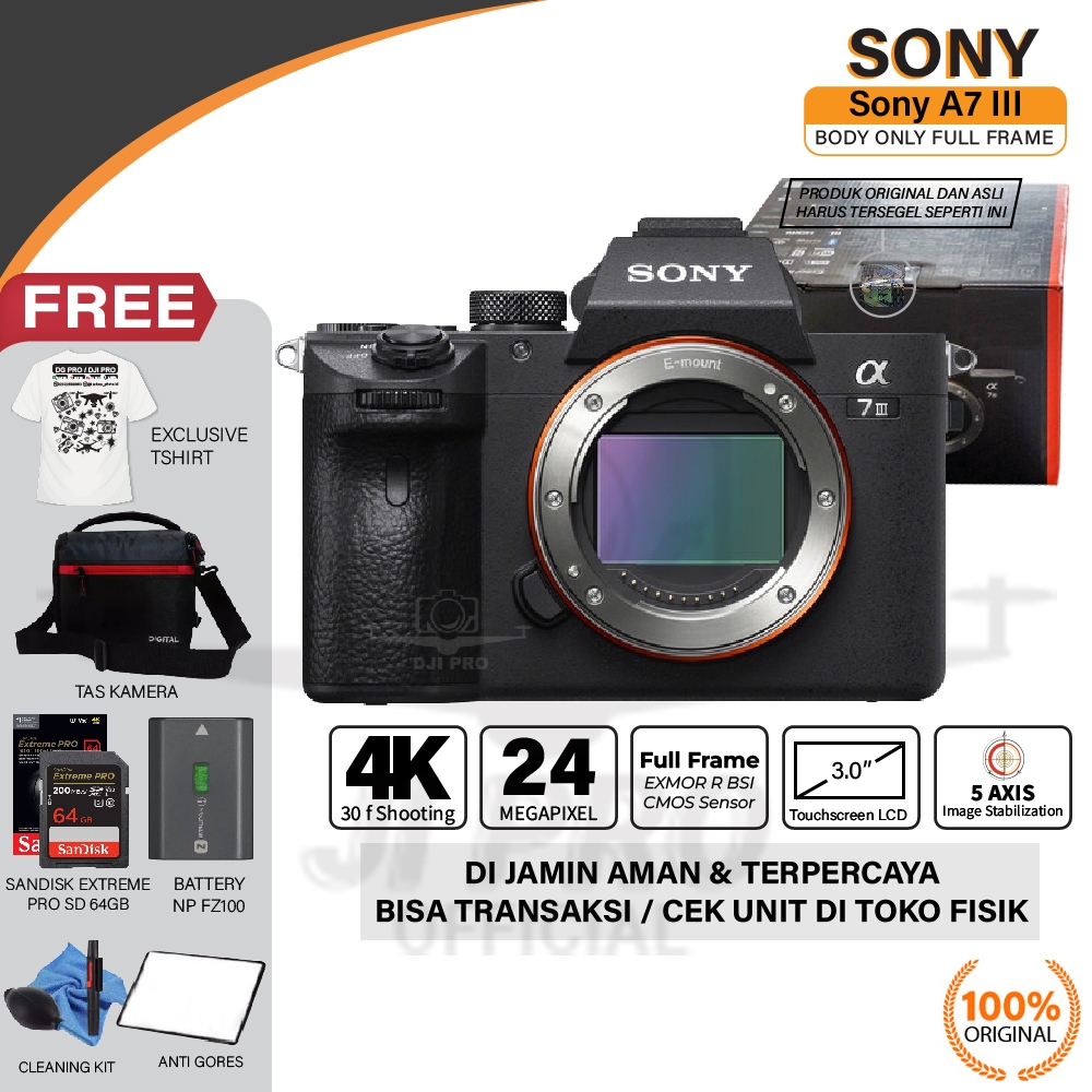 Jual SONY ALPHA A7III - SONY A7 MARK III BODY ONLY - KAMERA SONY A7M3 | Shopee Indonesia