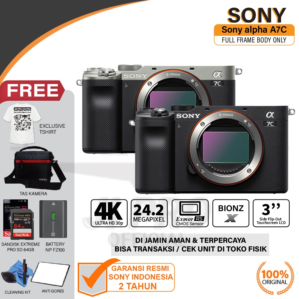 Jual Sony Alpha A7C Sony A7C Sony A 7C Sony A7 C Body Only Garansi ...