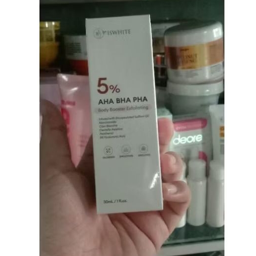 Jual iswhite 5% AHA BHA PHA Body booster exfoliate | Shopee Indonesia