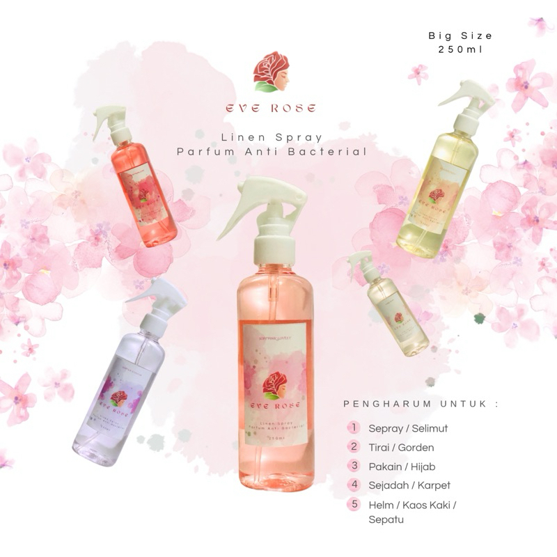 Jual EVE ROSE - Parfum Anti Bakteri - Pengharum Pakaian, Hijab, Kasur ...