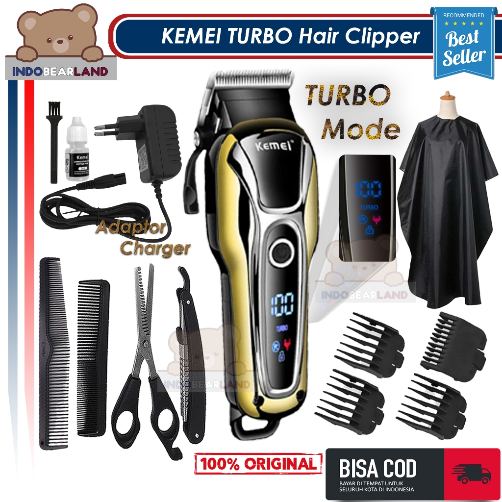 Jual IBL Alat Cukur Rambut Profesional Turbo Taper Hair Clipper Barbershop Mesin Cukur Elektrik ...