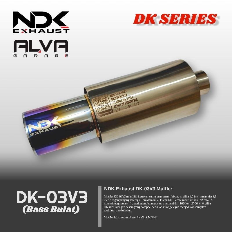 Jual Muffler DK-03V3 NDK Exhaust - Knalpot Racing Untuk Mobil - Suara Lebih Bass dan Efisien ...