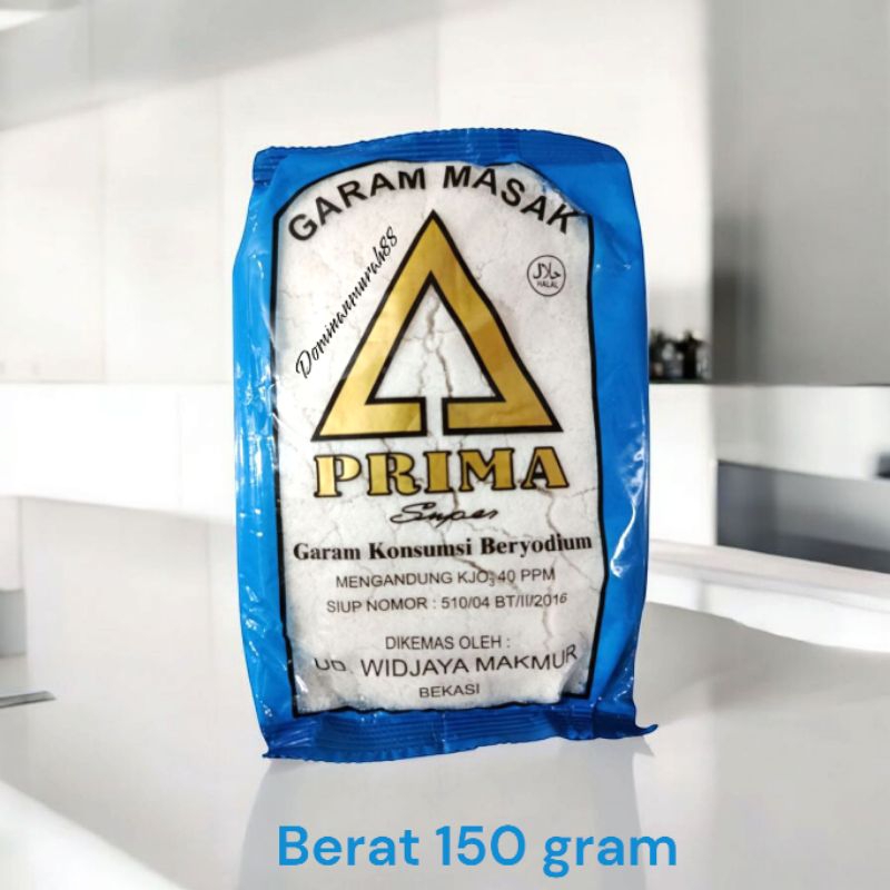 Jual GARAM DAPUR MURNI BERYODIUM CAP PRIMA SUPER 150 GRAM / GARAM ...