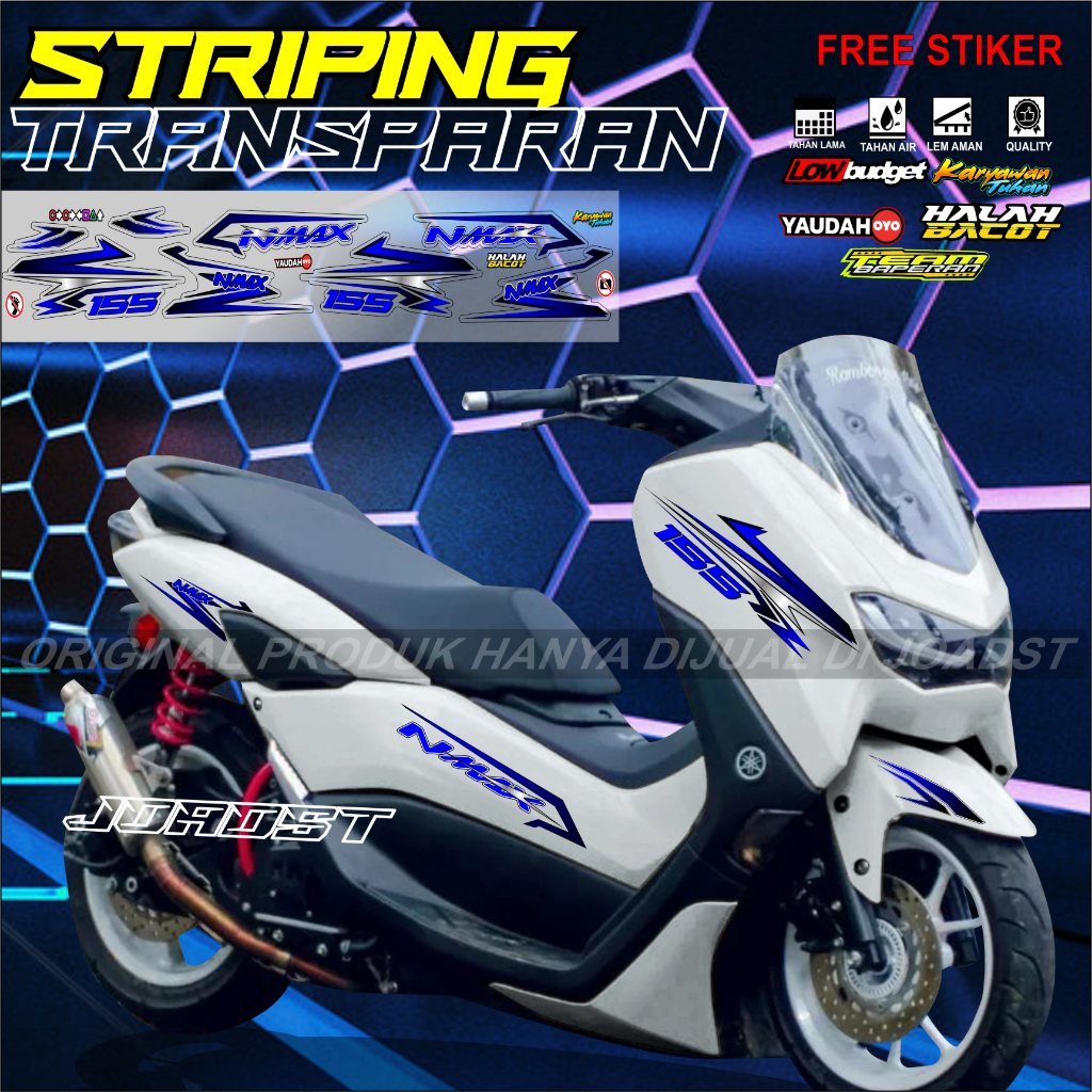 Jual STRIPING NMAX NEW STIKER TRANSPARAN YAMAHA NMAX NEW BAHAN MAXDECAL ...