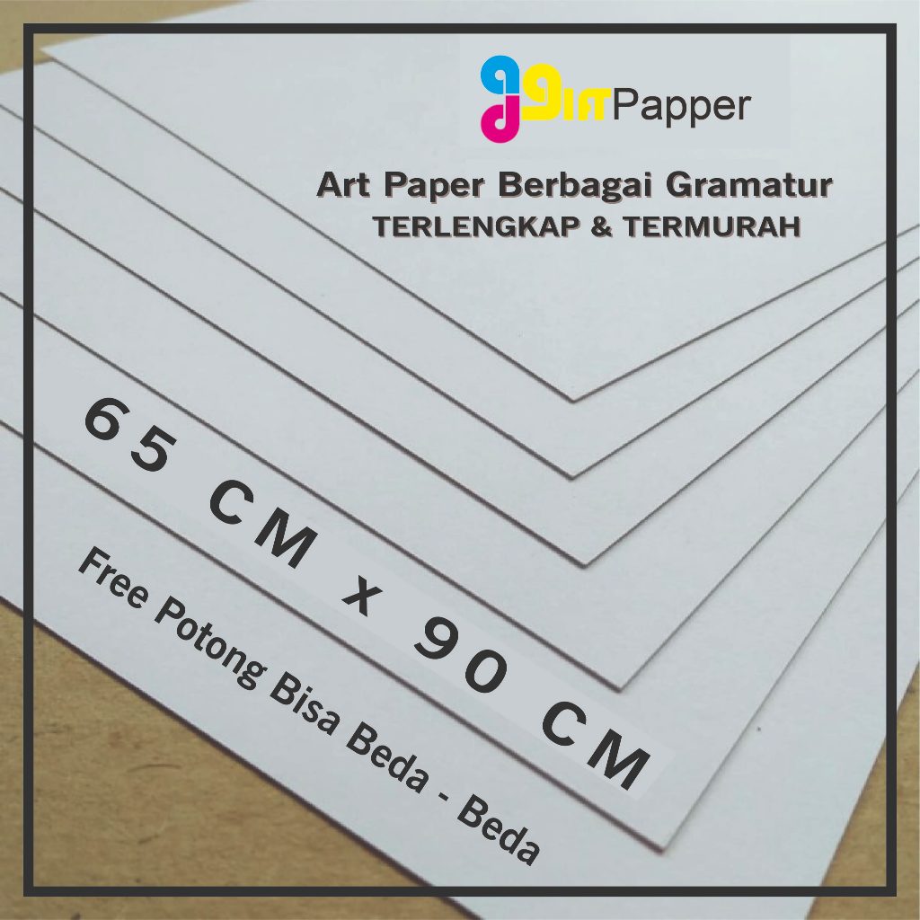 Jual Kertas Art Paper Berbagai Macam Gramatur Ukuran Plano 65 x 90 Cm ...