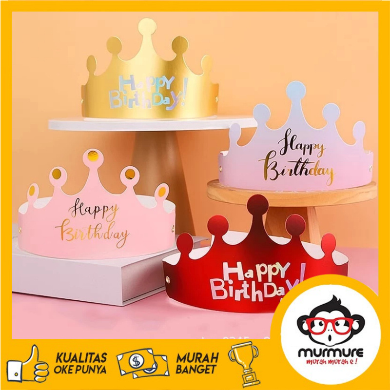 Jual MURMURE I TOPI LINGKAR MAHKOTA KERTAS ULTAH / PAPER CROWN HAT ...