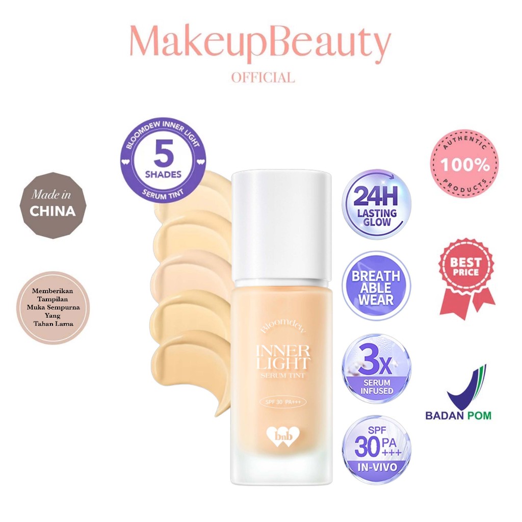 Jual BNB BARENBLISS Bloomdew Inner Light Serum Tint Skin Tint Serum Glowy & Dewy Finish 24H Long ...