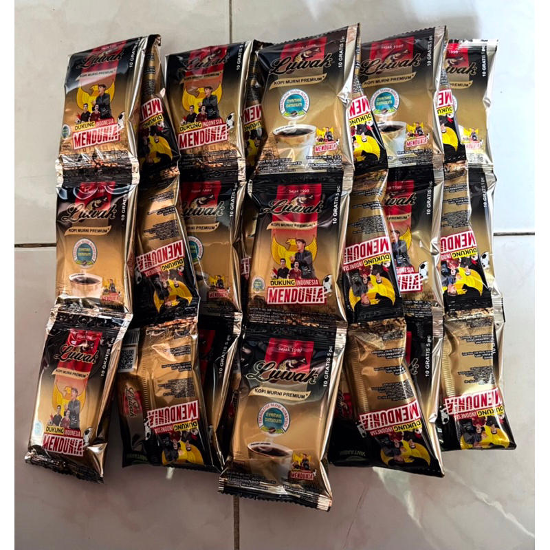 Jual Kopi Luwak Hitam Tanpa Gula Kemasan Mini (1 renteng isi 15 sachet ...