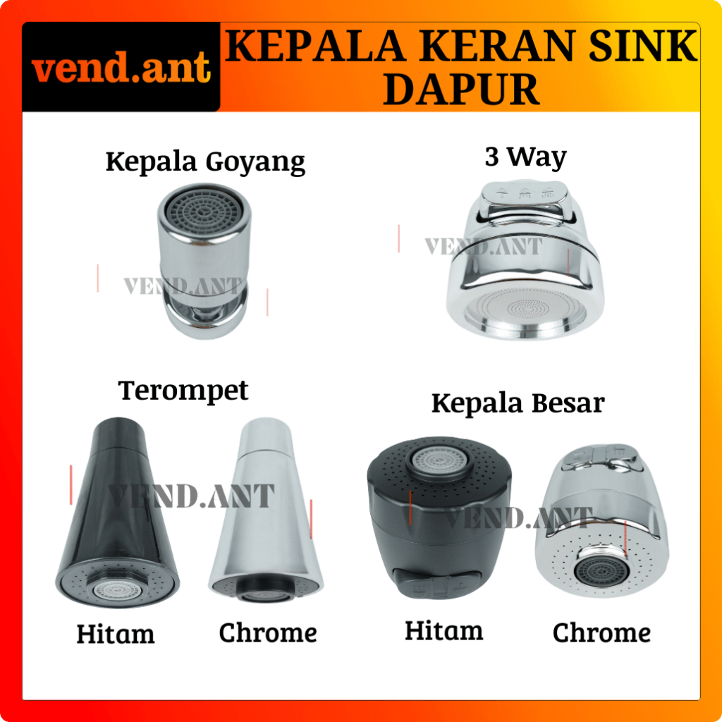 Jual Kepala Keran Filter Saringan Kran Sink Dapur Cuci Piring Fleksibel ...