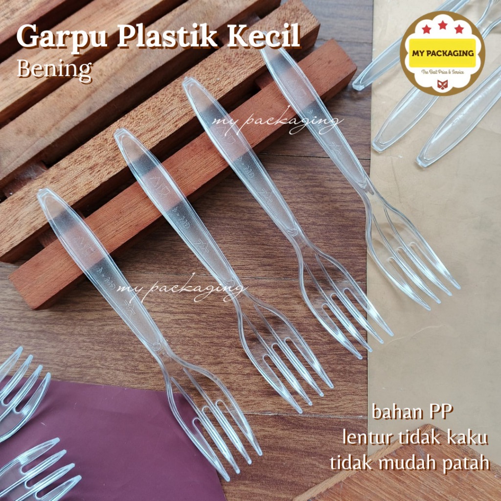 Jual Garpu Plastik Kecil / Garpu Buah / Garpu Kue PREMIUM / Garpu ...