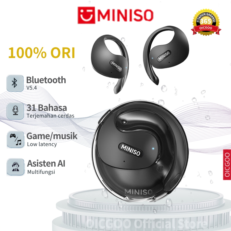 Jual Miniso X15 PRO AI TWS Smart Translation Headphones Bluetooth V5.4 ...
