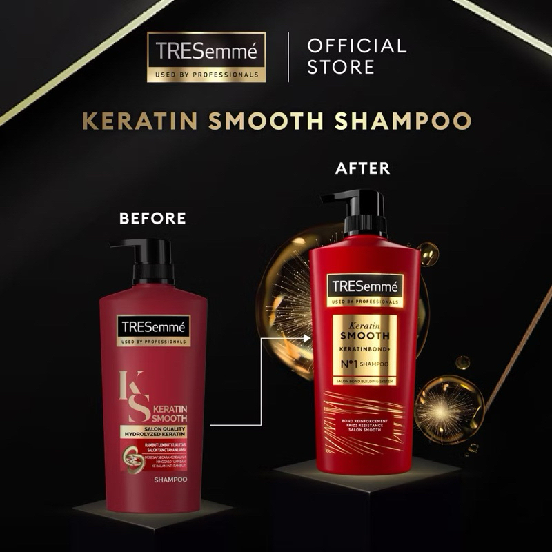 Jual TRESEMME SHAMPOO KERATIN SMOOTH Rambut Lembut 48 Jam* with Hydrolyzed Keratin 670ML ...