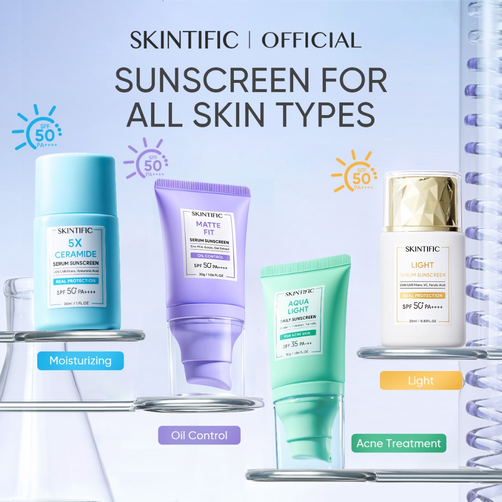 Jual [SKINTIFIC AUTHORIZED] SPF50+ PA++++ Sunscreen Collection | Matte ...