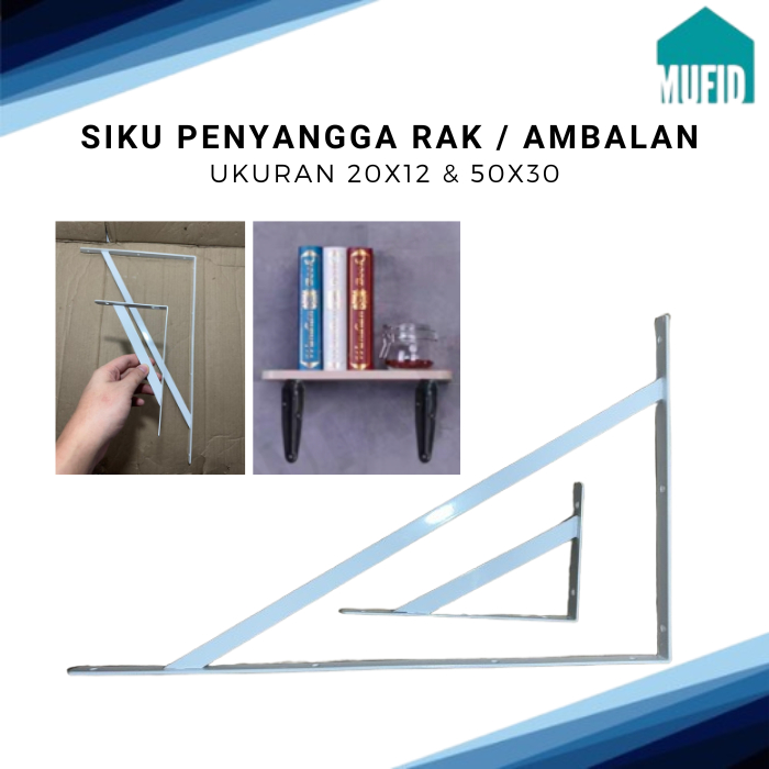Jual Siku Rak Dinding Besi Buku L Bracket Ambalan Gantung Dinding Putih ...